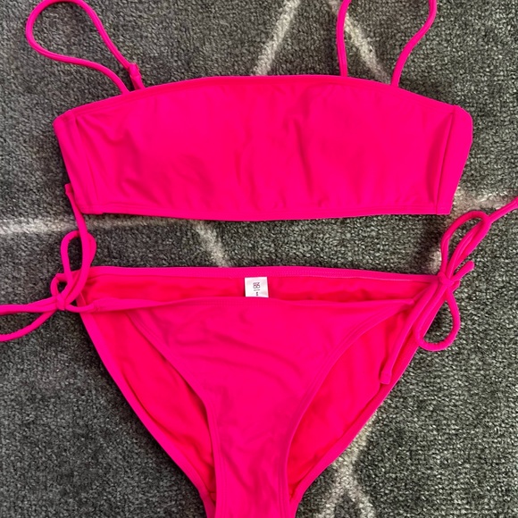 Swim | Hot Pink String Side Bikini | Poshmark